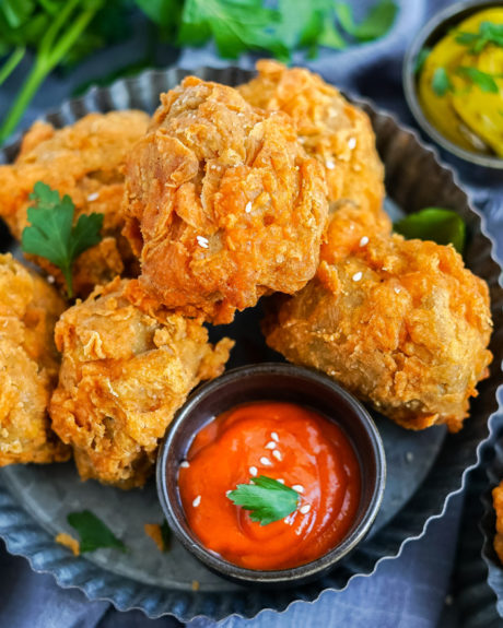 vegetarian popeyes fried chicken - The Edgy Veg