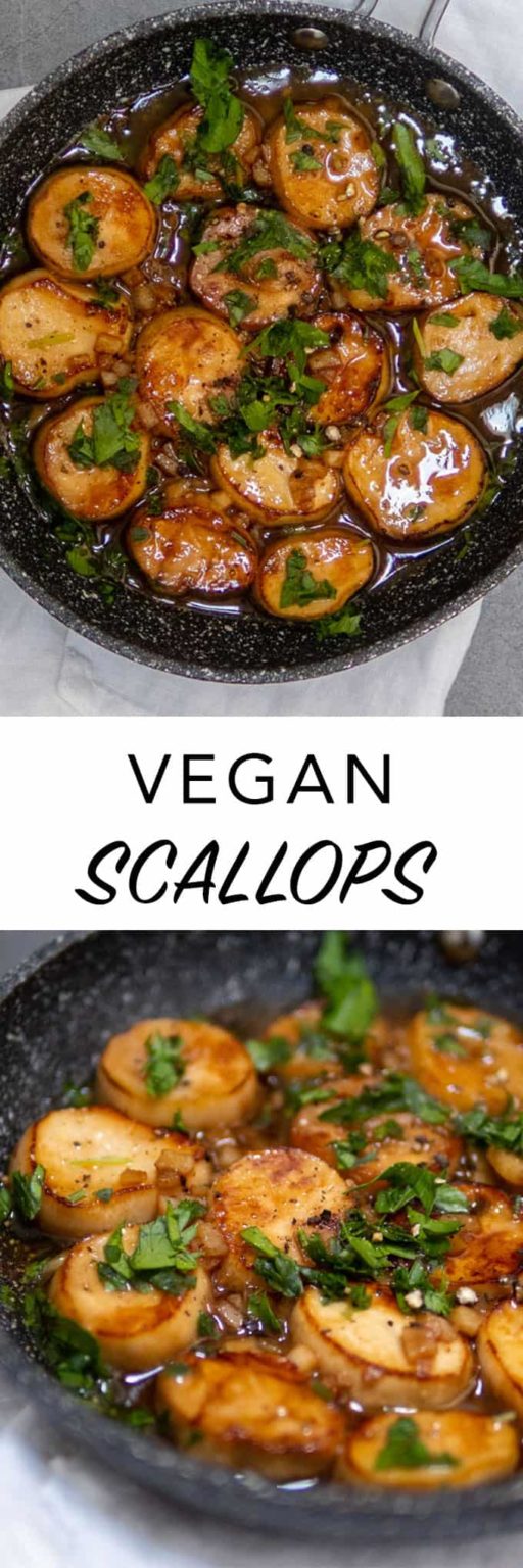 Vegan Scallops & Garlic Butter Sauce - The Edgy Veg