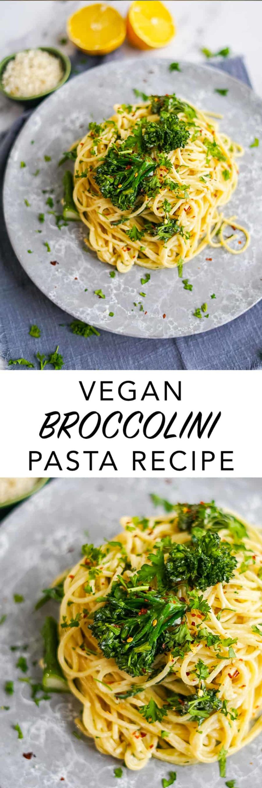 10-Minute Broccolini Pasta Recipe - The Edgy Veg