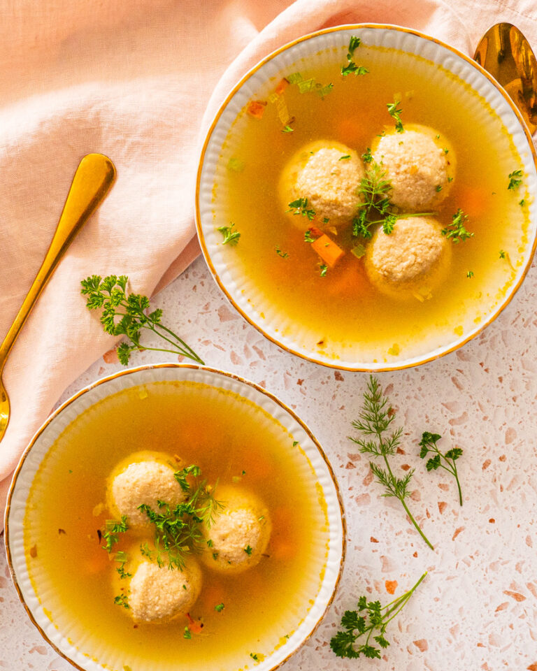 Vegan Matzo Ball Soup Recipe - The Edgy Veg